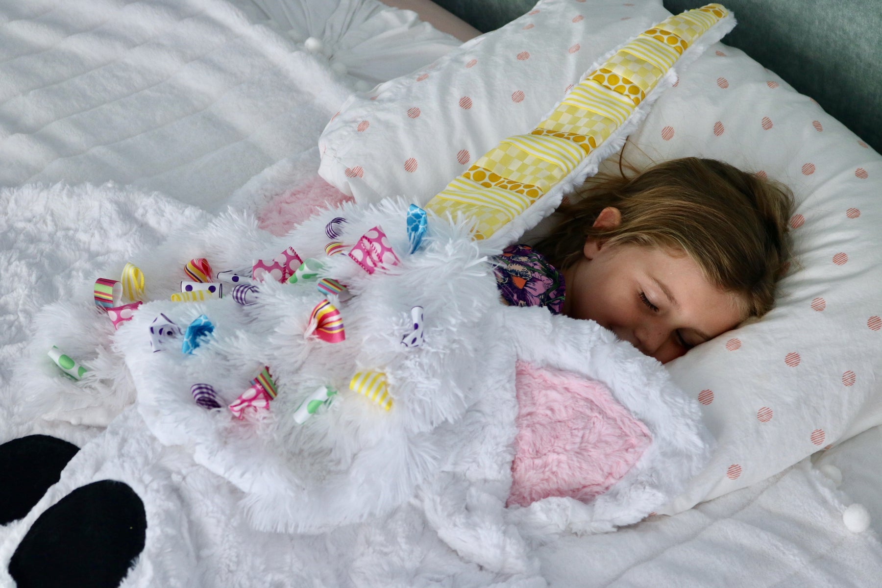Zella Magical White Unicorn Minky Round Soft Baby Kids Blanket – fuzziedot